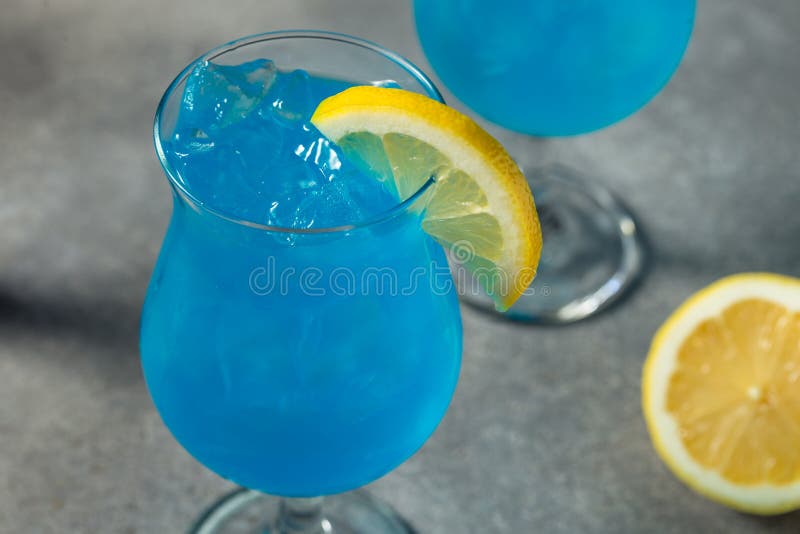 Refreshing Boozy Blue Hawaii Cocktail Stock Photo - Image of lagoon ...