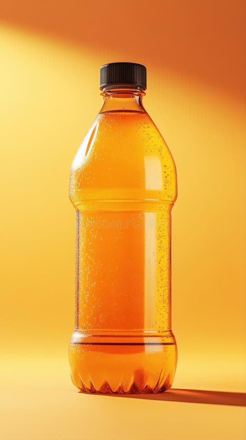 Refreshing Bottle of Orange Juice Sitting on a Bright Kitchen Counter ...