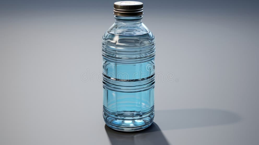 A Refreshing Bottle of Water on a Table Stock Image - Image of ...