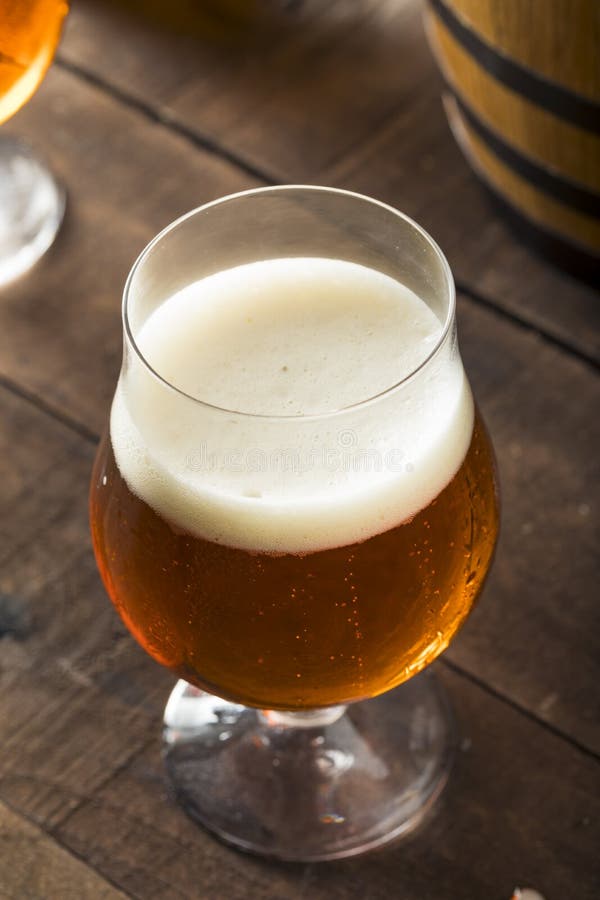 Refreshing Bourbon Barrel Aged Beer Stock Photo - Image of beverage ...