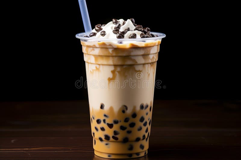 Refreshing Bubble Tea Glass Stock Illustration - Illustration of ...