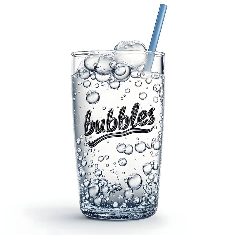 Refreshing Bubbles Drink with Cool 3D Liquid Font for Creative Projects ...