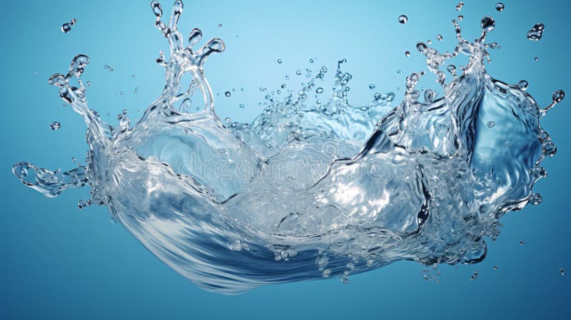 Refreshing Bubbly Water Splash on Backdrop Stock Illustration ...