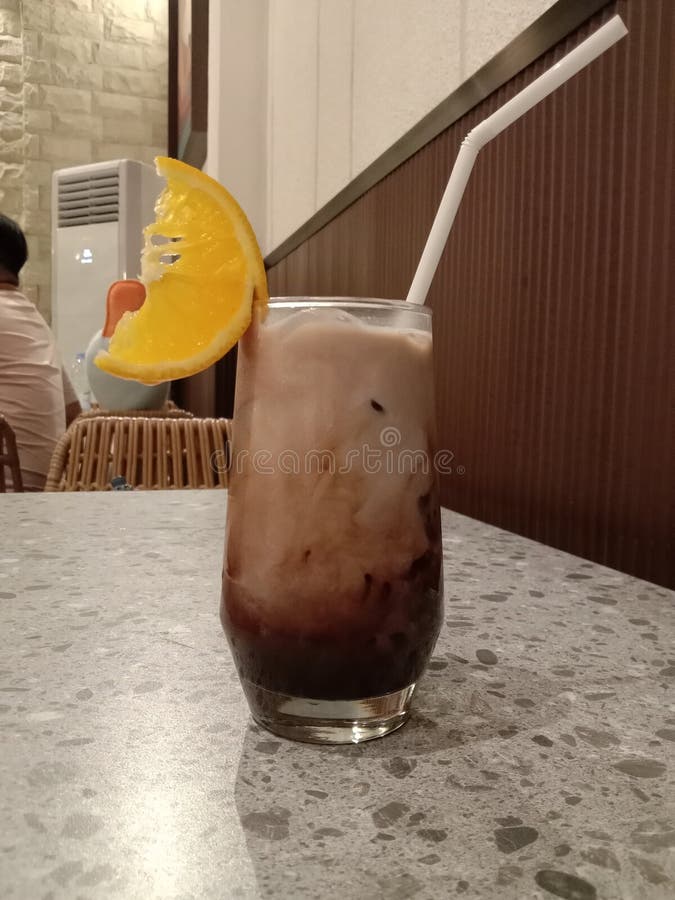 A Refreshing Chocolate Drink with a Delightful Lemon Twist Stock Image ...