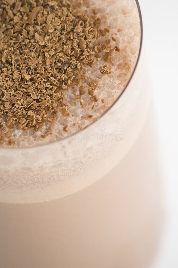 Refreshing Chocolate Shake with Chocolate Birutes Stock Photo - Image ...