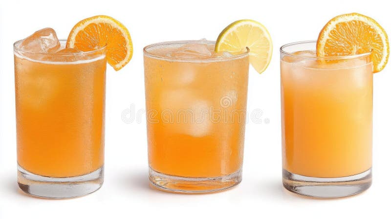 Refreshing Citrus Iced Drinks Stock Photo - Image of beverage, homemade ...