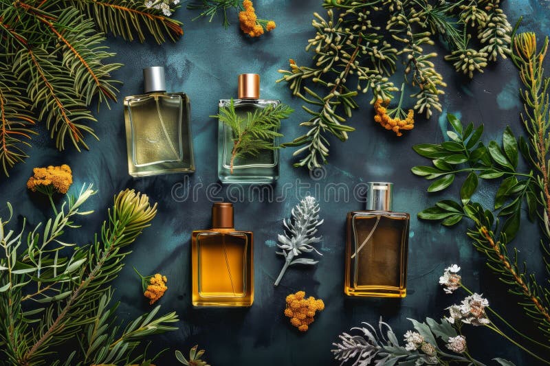 Refreshing Citrus Mist in a Perfume Bottle, Studio Shot of Eau De ...