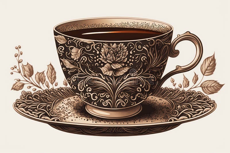 Refreshing Coffee Cup Vector Illustration. Generative Ai Stock ...