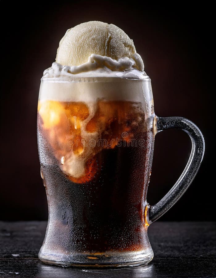A Refreshing Coffee Float with a Scoop of Vanilla Ice Cream, Perfect ...