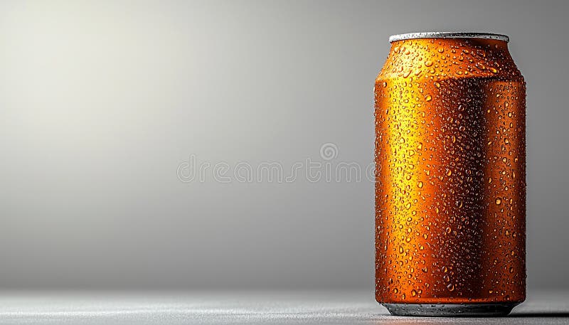 Refreshing Cola Drop on Shiny Metal Bottle Surface Generated by AI ...