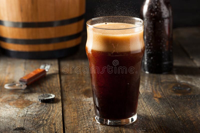 Refreshing Cold Alcoholic Hard Root Beer Stock Photo - Image of brewery ...