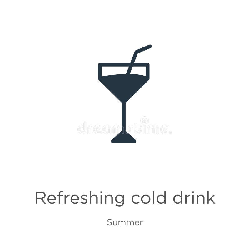 Refreshing Cold Drink Icon Vector. Trendy Flat Refreshing Cold Drink ...