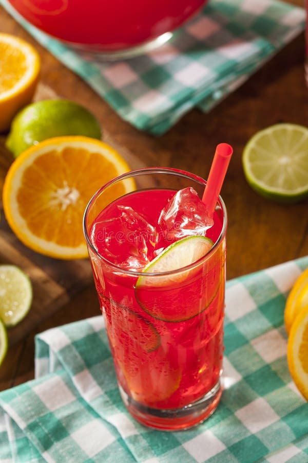 Refreshing Cold Fruit Punch Stock Image - Image of frozen, homemade ...