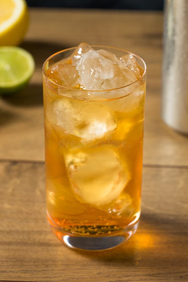 Refreshing Cold Ginger Beer Drink Stock Photo - Image of green ...