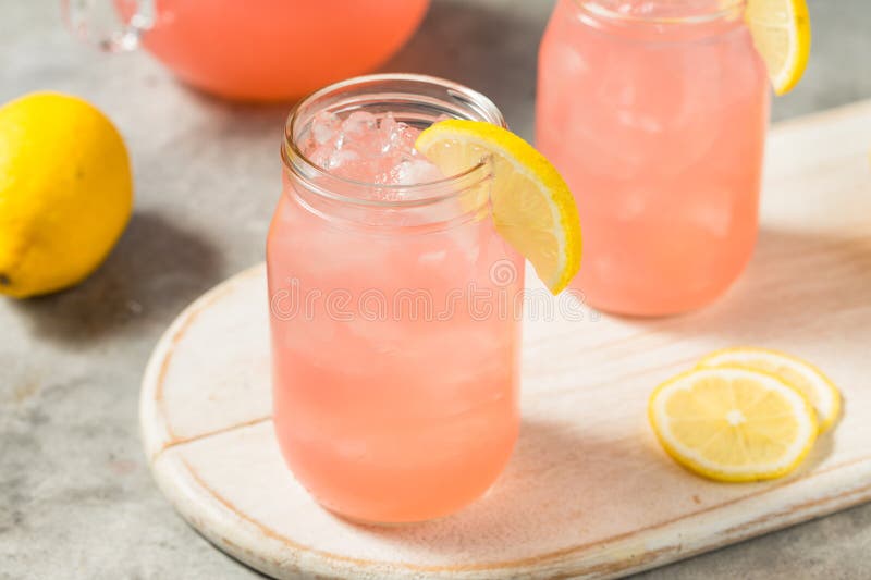 Refreshing Cold Iced Pink Lemonade Drink Stock Image - Image of ...