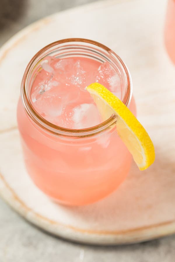 Refreshing Cold Iced Pink Lemonade Drink Stock Image - Image of cool ...