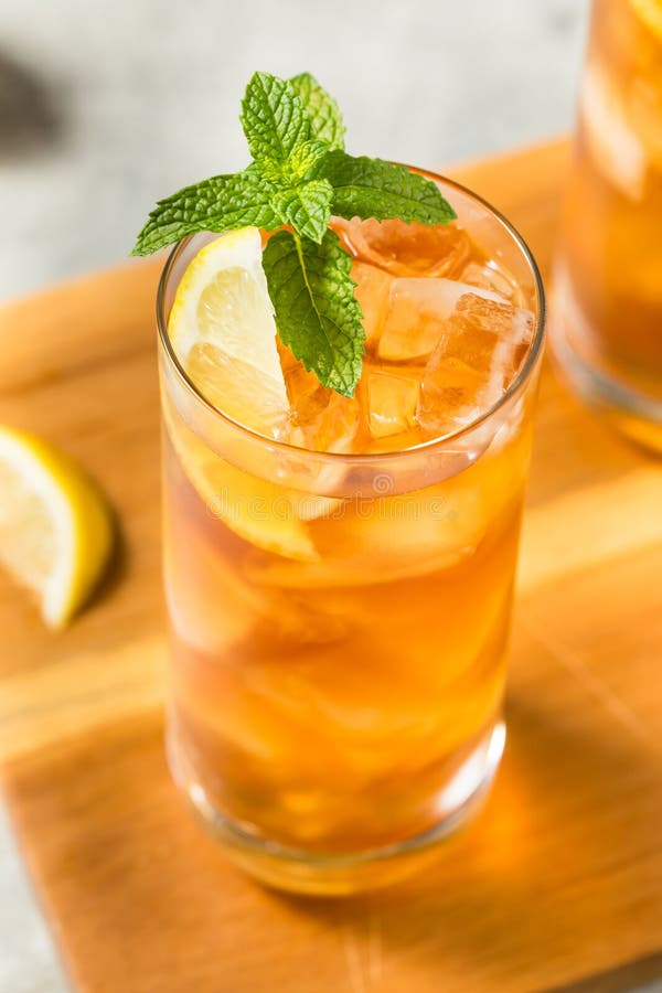 Refreshing Cold Iced Sweet Tea Stock Photo - Image of yellow, slice ...