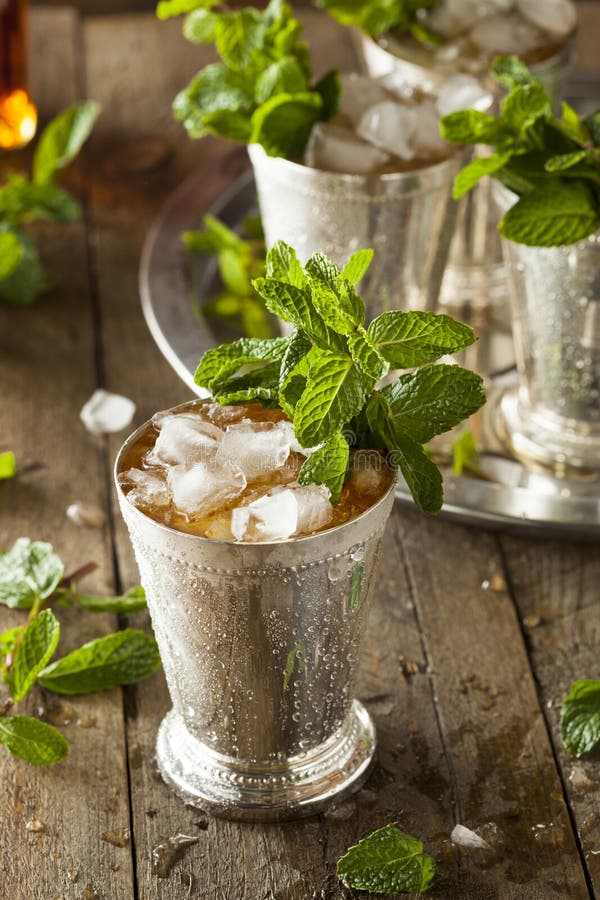 Refreshing Cold Mint Julep stock image. Image of cube - 52120205