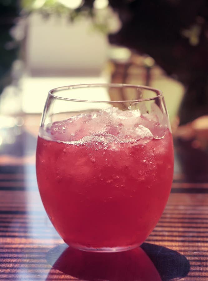 Refreshing Cold Pink Cocktail Stock Image - Image of summer, liquid ...