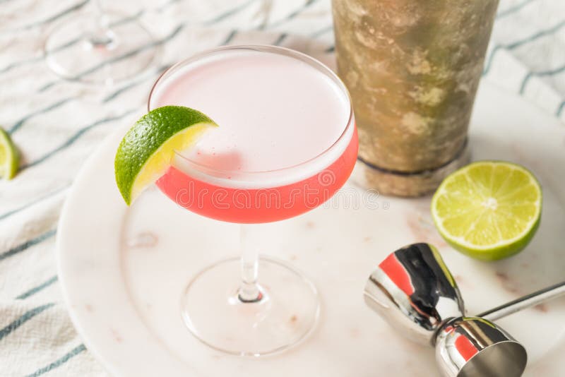 Refreshing Cold Pink Cosmopolitan Cocktail Stock Image - Image of ...