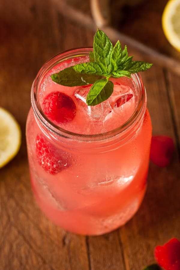 Refreshing Cold Raspberry Lemonade Stock Photo - Image of nature, pink ...