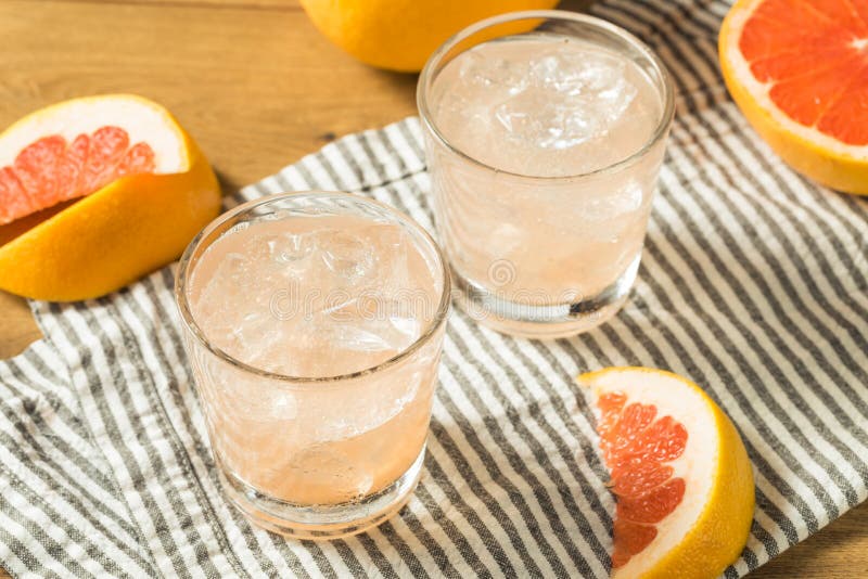 Refreshing Cold Sparkling Grapefruit Water Stock Photo - Image of soda ...