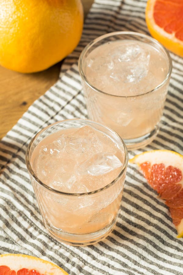 Refreshing Cold Sparkling Grapefruit Water Stock Image - Image of fruit ...