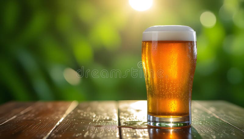 Refreshing Cold Summer Craft Beer Stock Illustration - Illustration of refreshment, liqueur ...