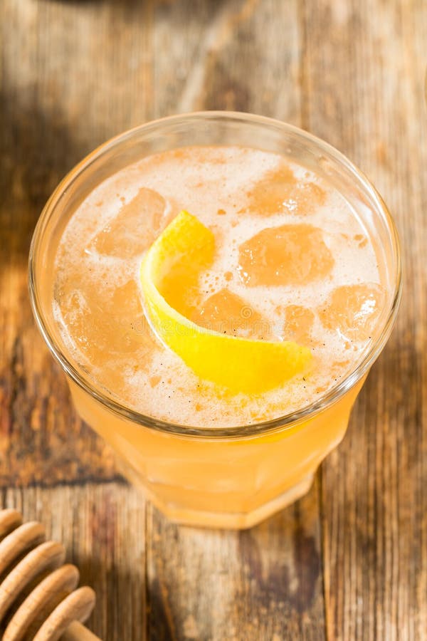 Refreshing Cold Tequila Honey Bee Cocktail Stock Image - Image of ...