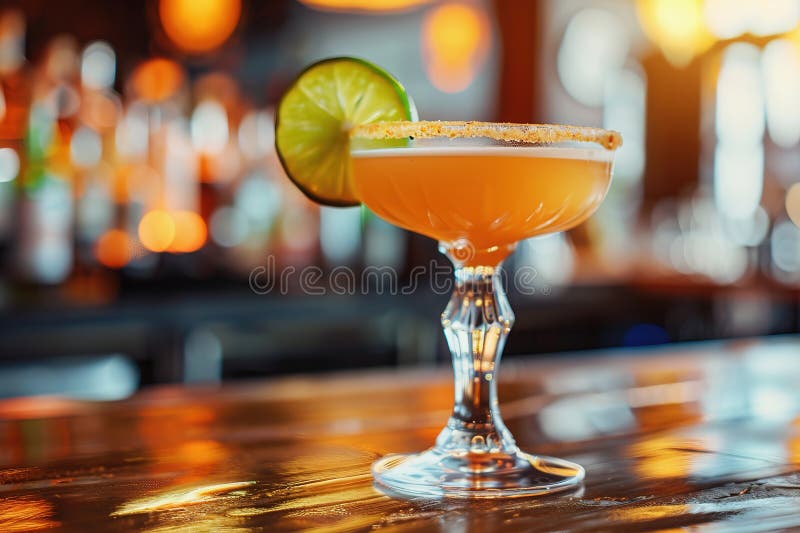 Refreshing Daiquiri at Lively Bar with Vibrant Atmosphere and Colorful ...