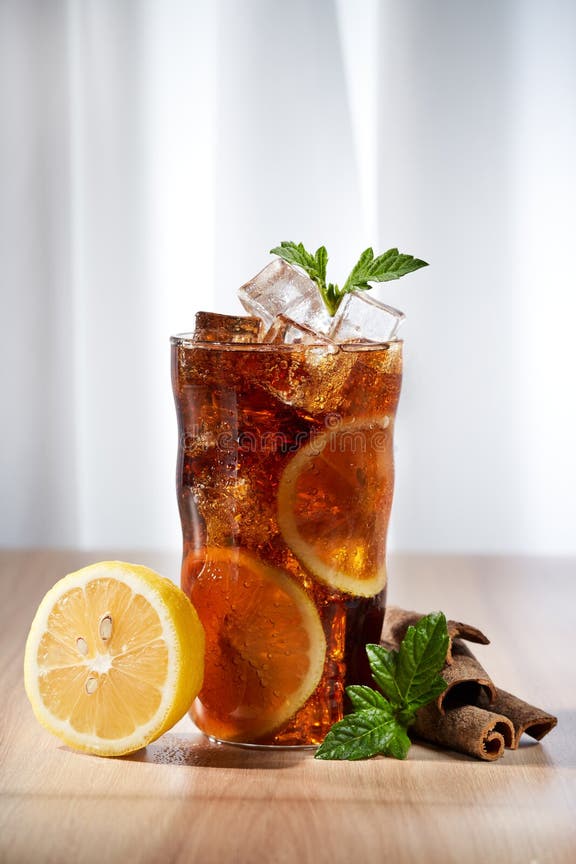 A Refreshing and Delicious Lemon Cola in Summer Stock Photo - Image of ...