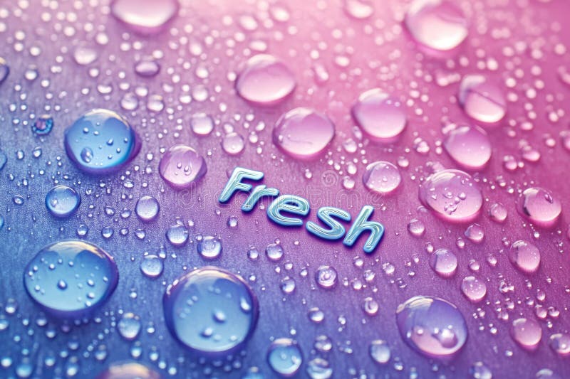 Refreshing Design: Text Fresh Displayed in Creative Font Adorned with ...