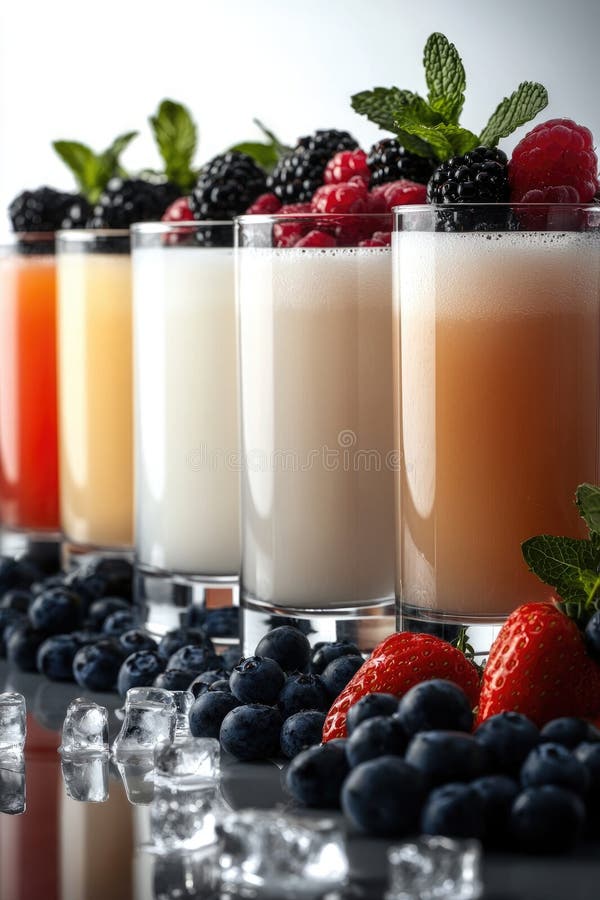 Refreshing Display of Tall Grass, Green Fruits, and Lemon Slices ...