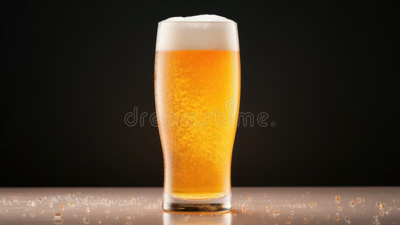 Refreshing Draft Beer White Background Stock Illustration ...