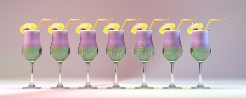 Refreshing Drink Concept, Cocktail Stock Illustration - Illustration of ...