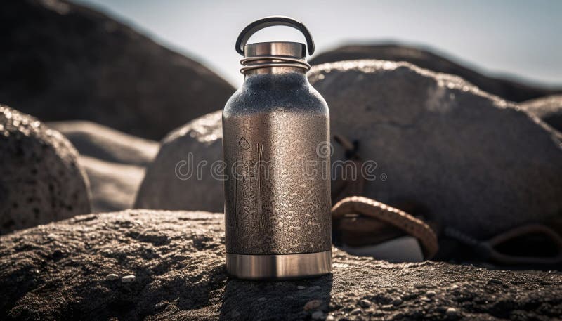 Refreshing Drink in a Nature Filled Adventure Generated by AI Stock ...