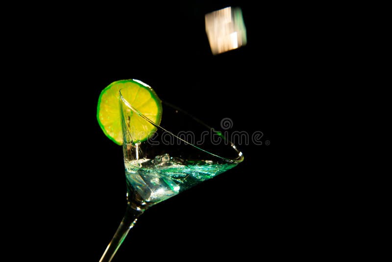 Refreshing Drink Served in a Cocktail Glass Stock Photo - Image of ...