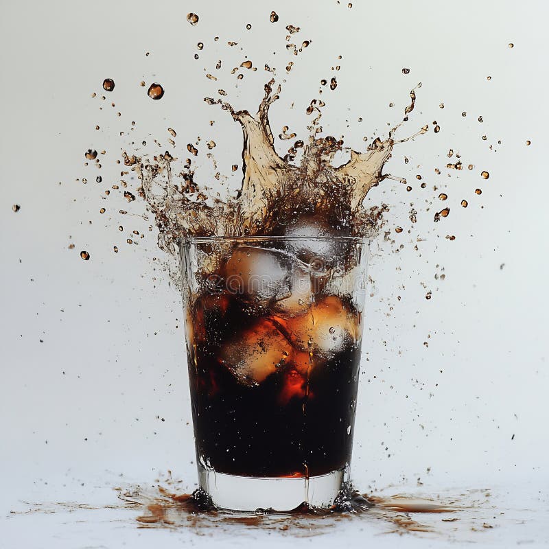 Refreshing Drink Splash with Ice Stock Image - Image of twist, refresh ...