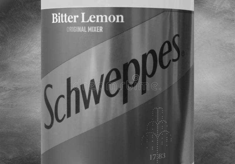 Schweppes Bottle in a Vintage Format Editorial Image - Image of ...