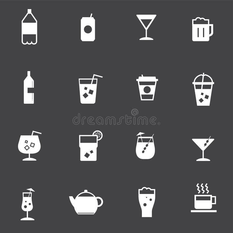 Refreshing Drinks Icons Collection Illustration Stock Vector ...