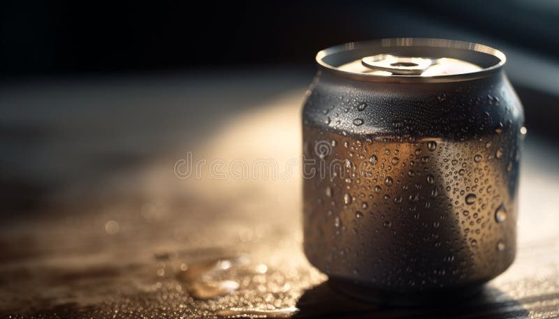 Refreshing Drop of Dew on Glass Bottle Generated by AI Stock ...