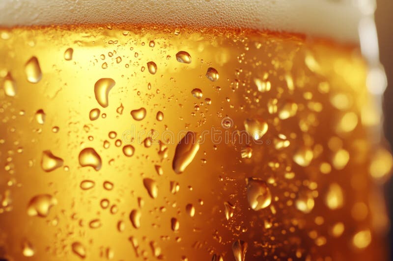 Refreshing Droplets of Condensation Clinging To the Side of a Cold ...