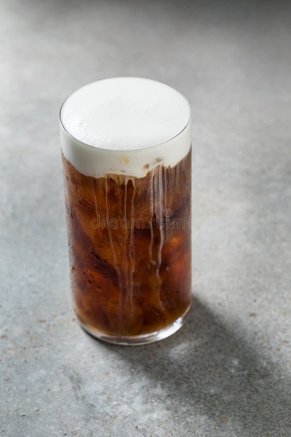 Refreshing Espresso Coffee with Cold Foam Stock Image - Image of latte ...