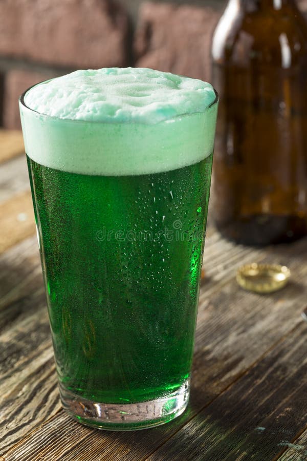 Refreshing Festive Green Beer Stock Image - Image of festival, brewed ...