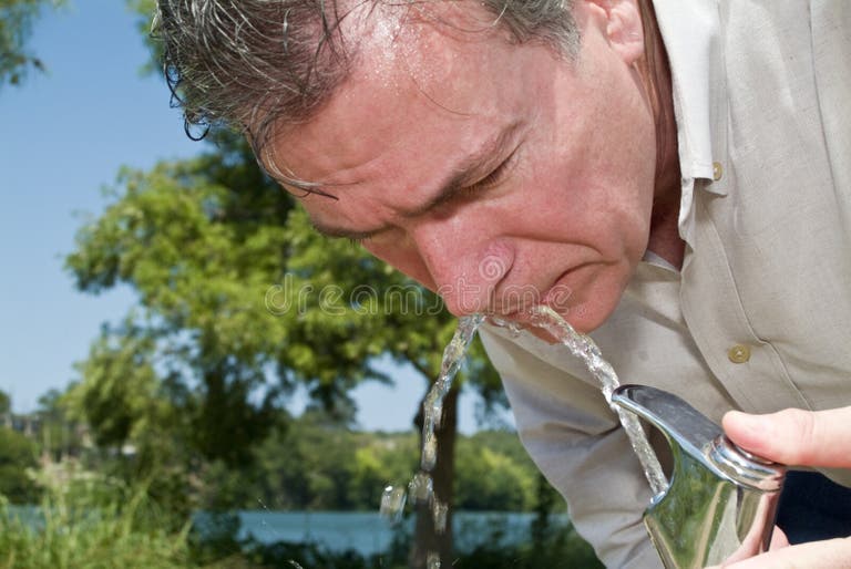Refreshing Fountain stock photo. Image of water, lakeside - 6041924