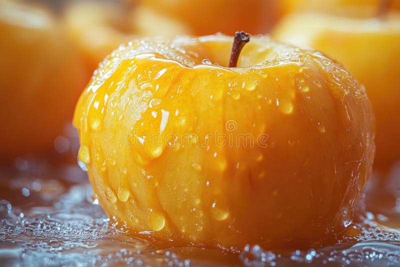 Refreshing Fresh Apple Juice Splash: Crisp, Juicy Apples in E Stock ...