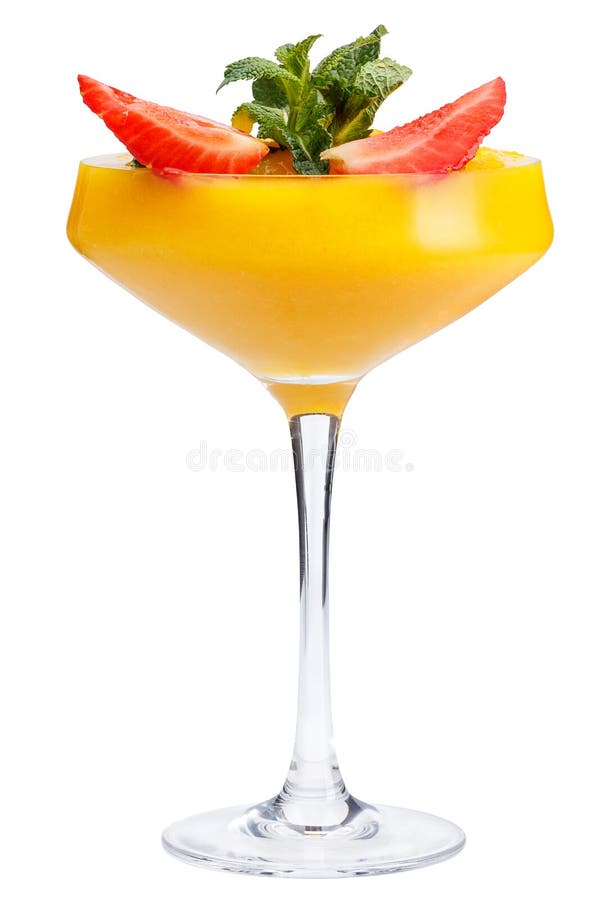 Refreshing Fruit Cocktail. a Refreshing Drink with a Mango Pulp ...