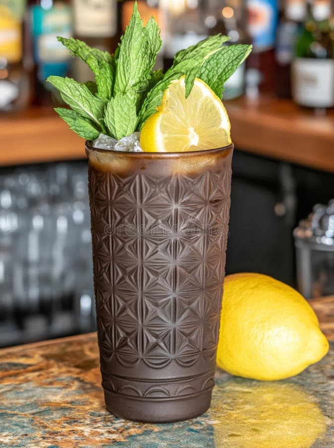 Refreshing Fruit Cocktail Served at the Bar, Both Alcoholic and Non ...