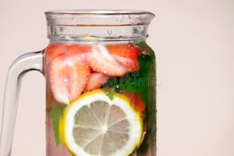 Refreshing fruit drink stock image. Image of cool, lemon - 119826181