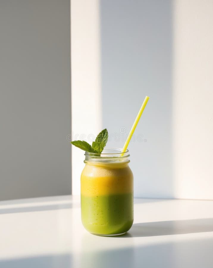 Refreshing Fruit Smoothie with a Hint of Juice. Stock Image - Image of ...